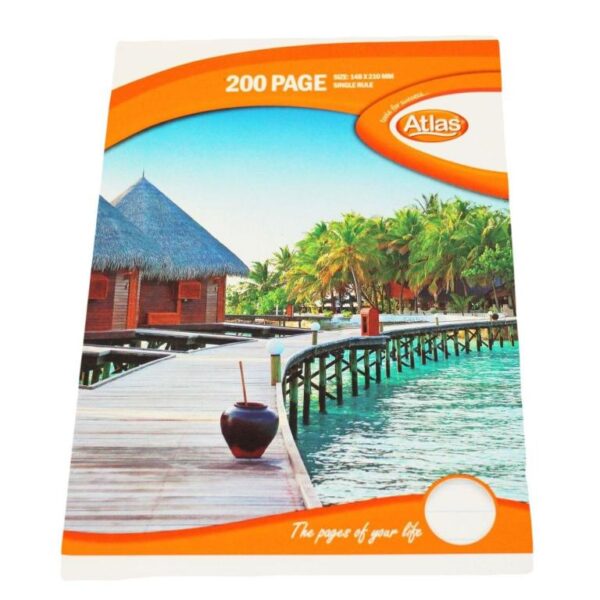Atlas B5 Book 200Pgs (=) Single Ruled – Edubooks