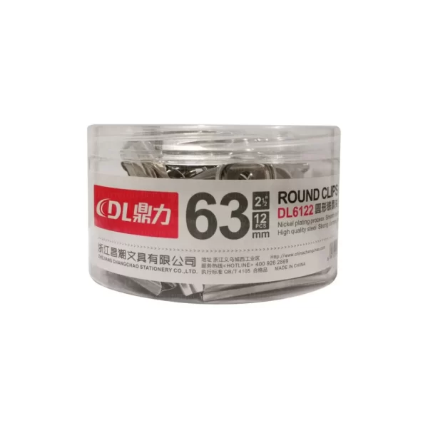 DL office Bulldog Clip Steel (round clip) – 63mm – Edubooks